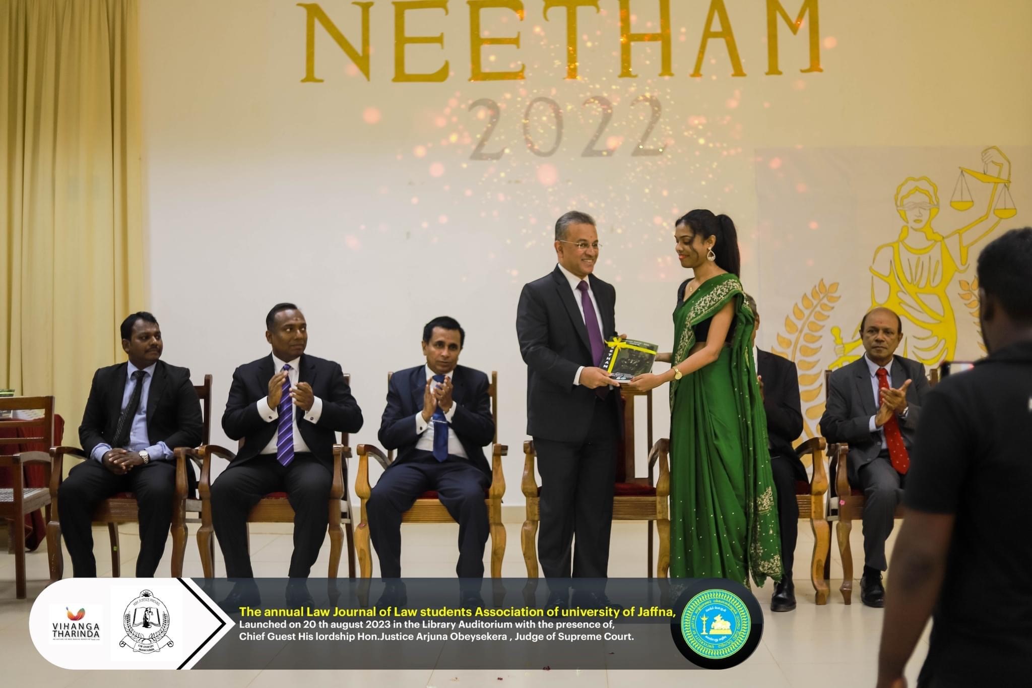 LAUNCH OF ‘NEETHAM’ LAW JOURNAL (2022) – Faculty of Arts, University of ...